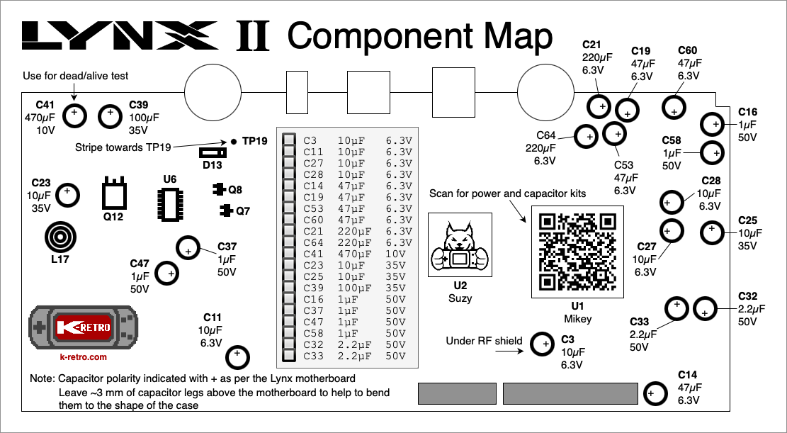 Atari Lynx Capacitor Maps | Atari Lynx Vault